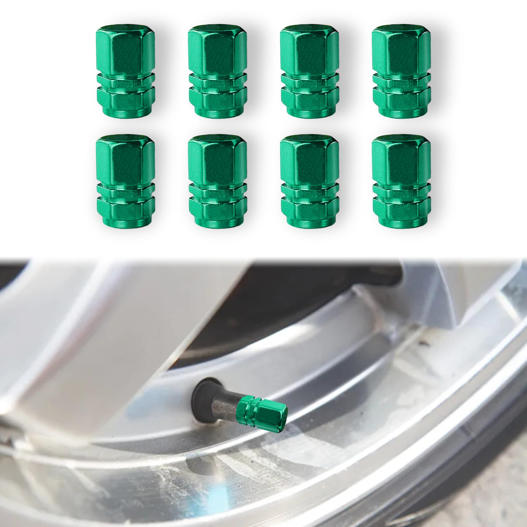 8PCS Car Tire Valve Stem Cap, Wheel Valve Covers, Corrosion Resistant ...