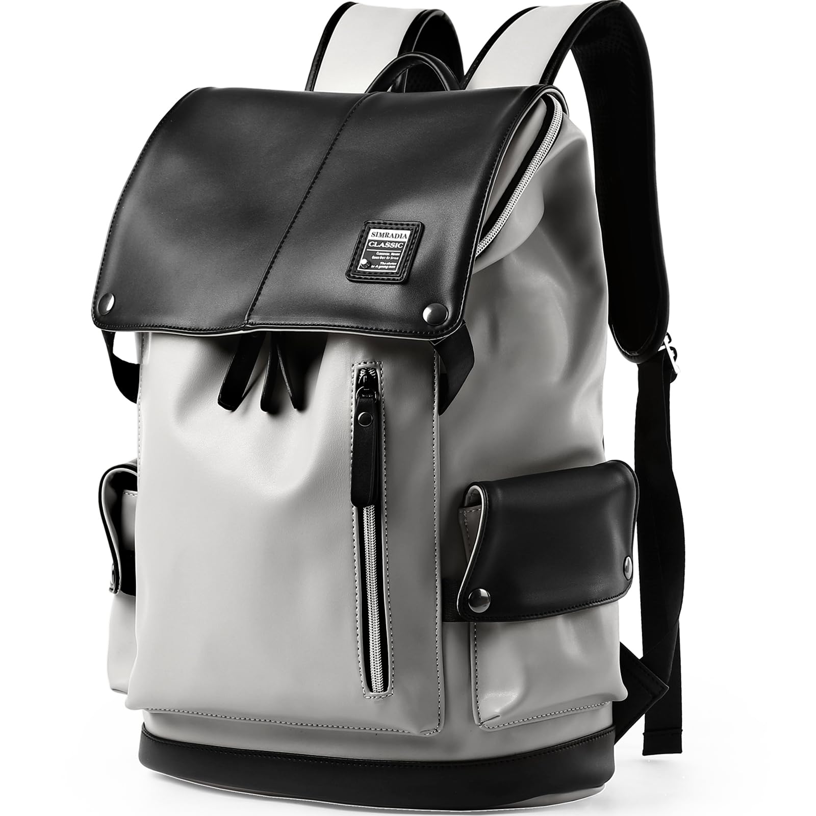 MATE ELAN Vintage Leather Travel Backpack For Men Fit 15.6 inch Laptop ...