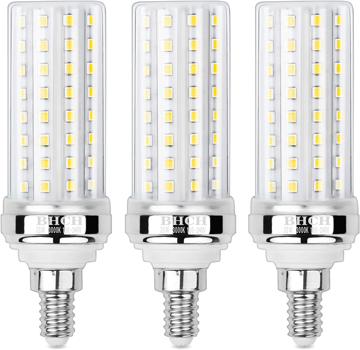 Amazon.com: BHCH LED Corn Bulbs, E12 Small Edison Bulbs, 20W, 150W ...