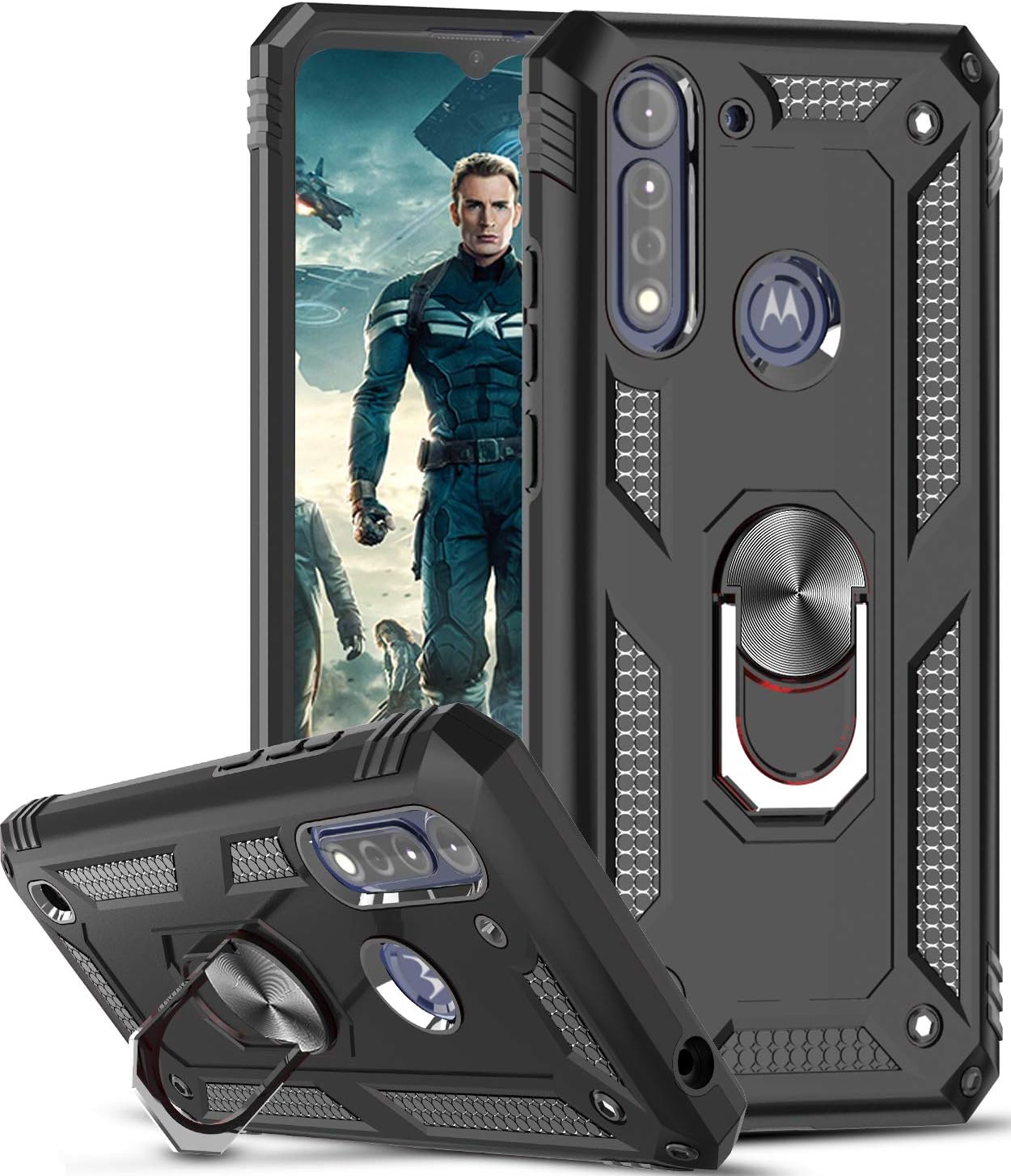 LeYi for Motorola Moto G8 Power Lite Case,Ring Holder Military Grade ...