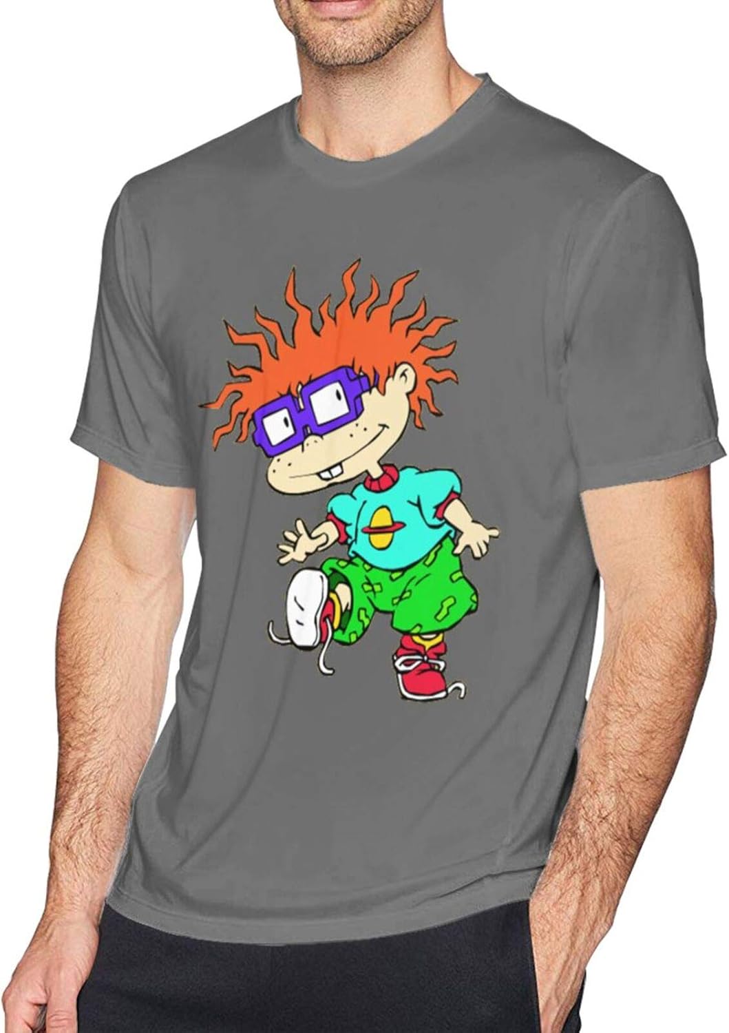 Laenurilr with Chuckie Finster Character Rugrats Shirt Cotton Men ...