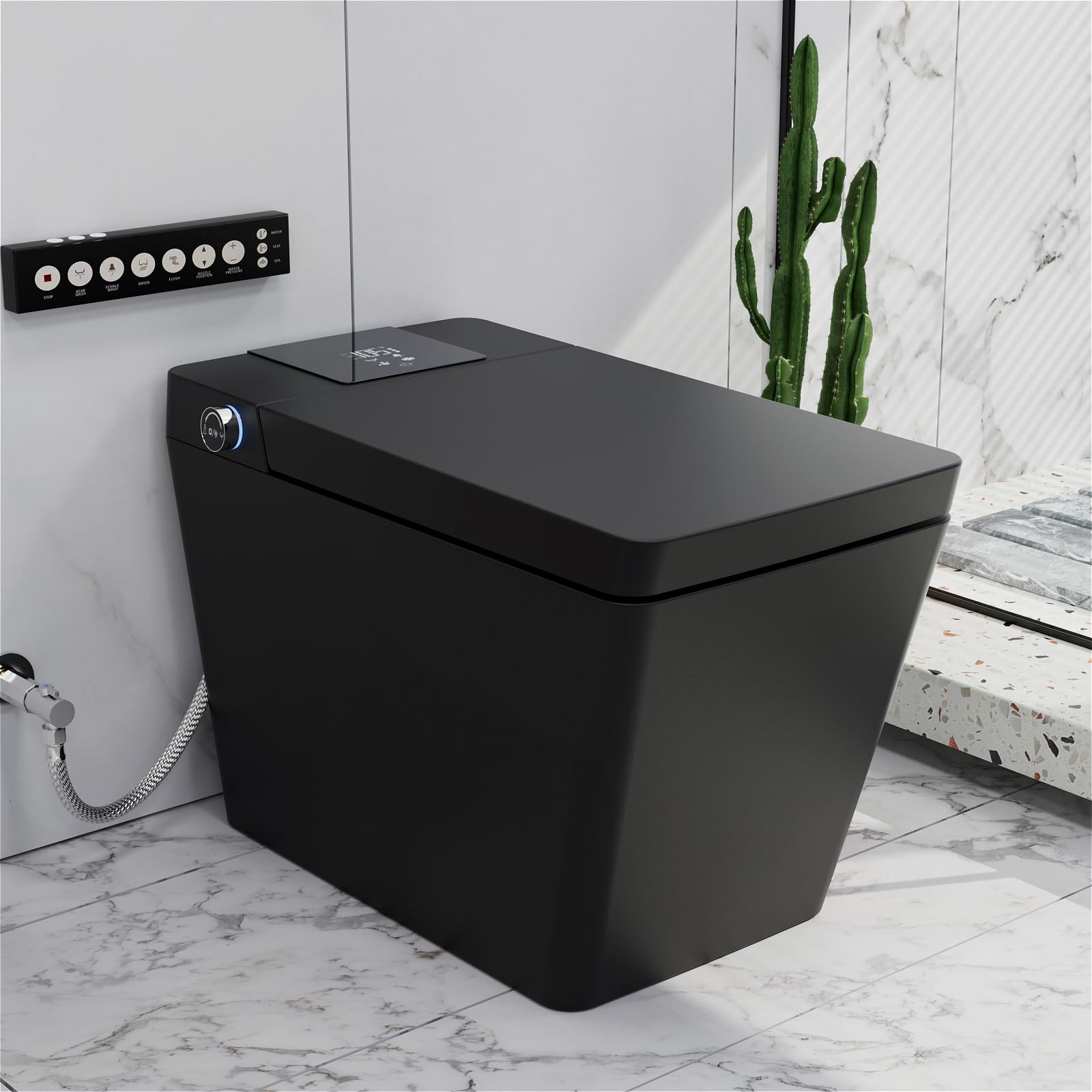 Smart Bidet Toilet for Bathroom with Remote Control, Modern Intelligent ...