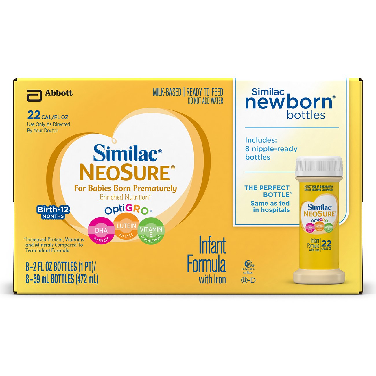 Similac Expert Care Neosure Baby Formula - Nursers - 2 oz - 48 pk ...