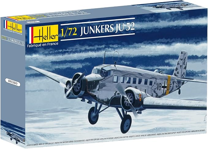 Heller 80380" Junker JU 52/3M Model Kit, 1:72 Scale: Amazon.co.uk: Toys ...