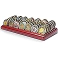 Amazon.com: DecoWoodo 7 Rows Challenge Coin Display Stand Solid Wood ...