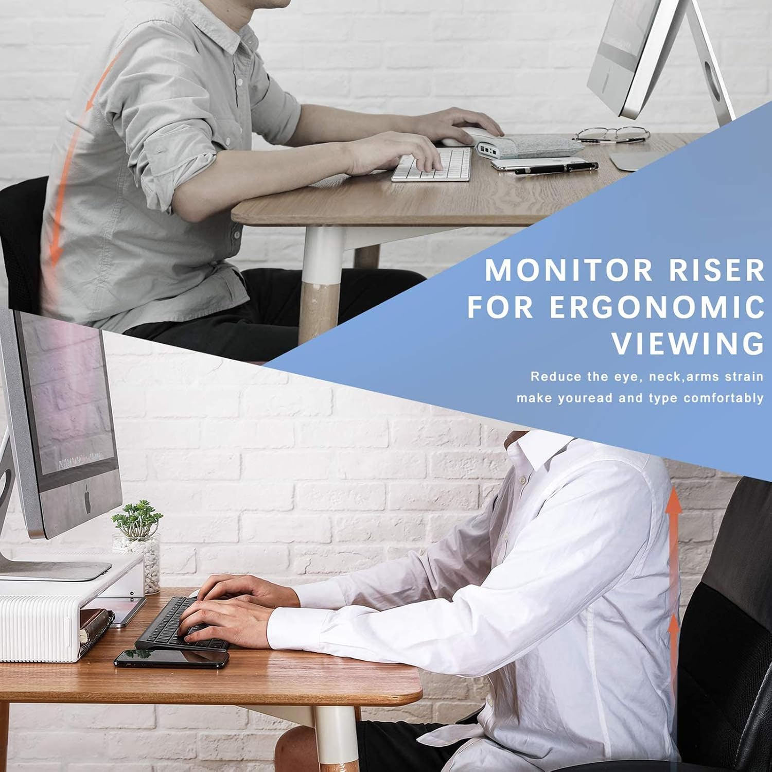 Monitor Stand Riser, Jelly Comb Adjustable Desktop Shelf Organizer with ...