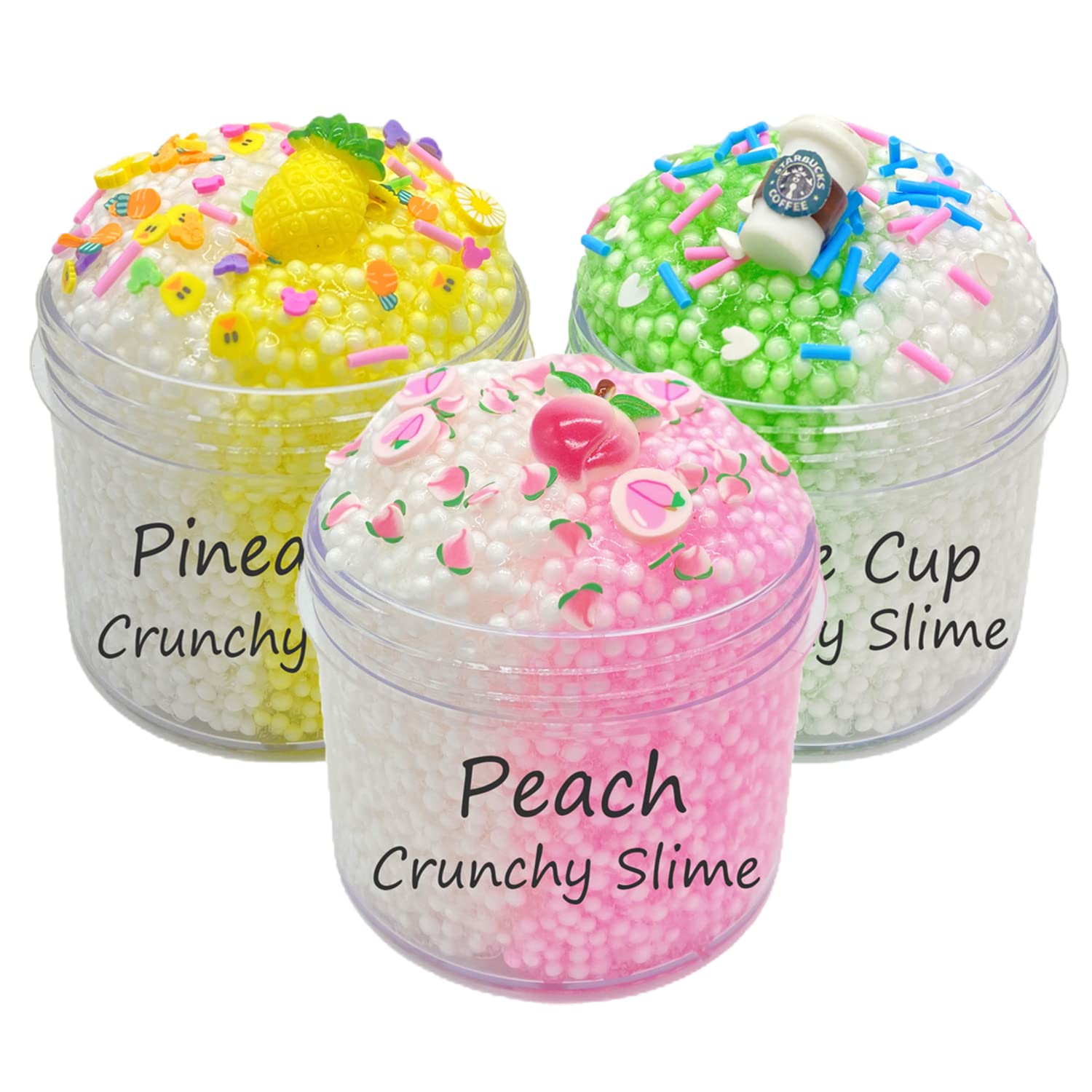Mua FJAZUFSA 3 Pack Crunchy Slime kit,with Foam Ball and Lovely Fruit ...