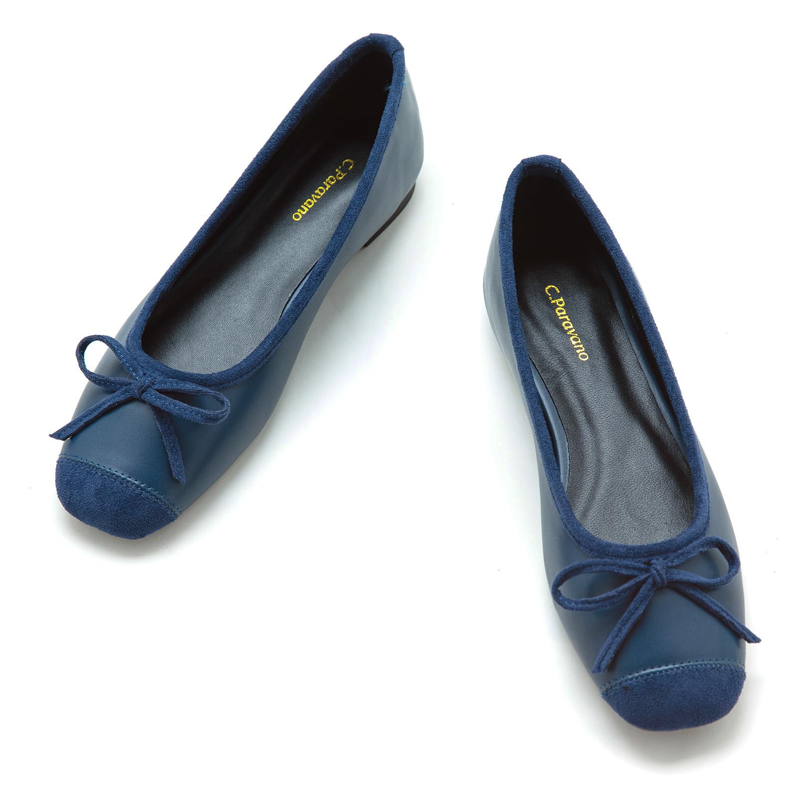 C.Paravano Women's Flats with Bowknot | Casual Slip On Dress Shoes ...