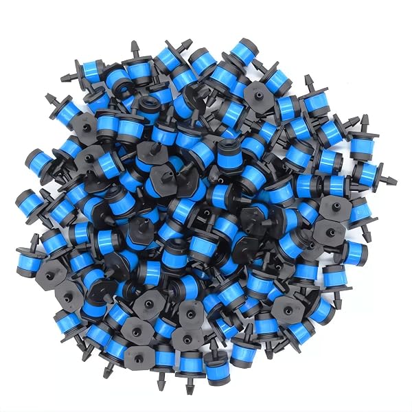 La Farah 100pcs Drip Emitters Fan Shape Water Flow Adjustable for 1/4 ...