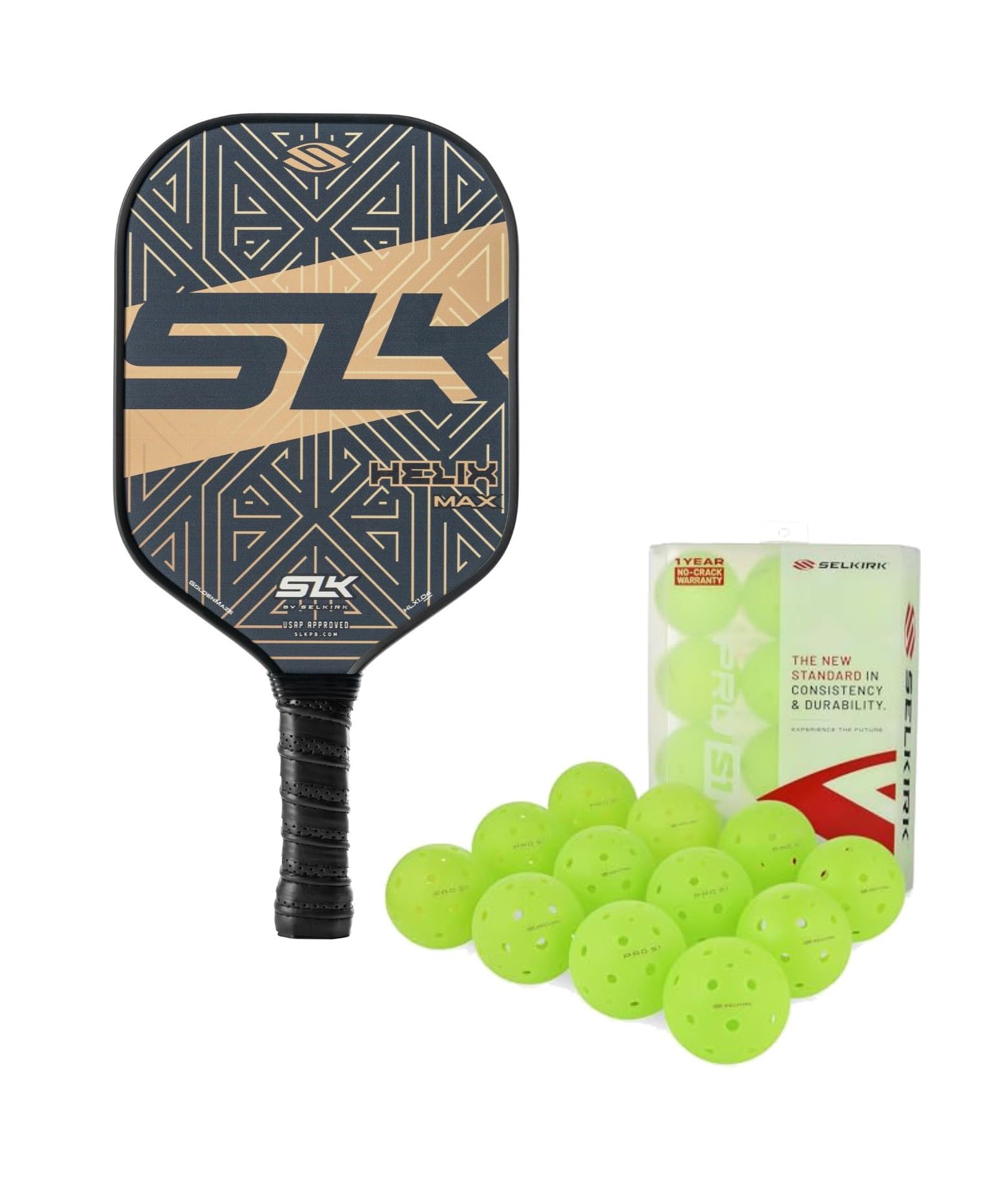 Mua 2024 SLK Helix Pro Pickleball Paddle & Selkirk Pro S1 Ball | Carbon ...