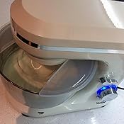 VonShef Black Food Mixer - Stand Mixer with 8 Speeds 4.5 Litre Mixing ...