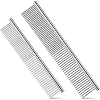 Amazon.com: Zapettry 2 Pack Dog Combs, Pet Comb with Rounded Ends ...