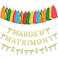 Amazon.com: Resurhang 2 Pcs Margs and Matrimony Banner with Tassel ...