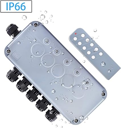 Nineleaf 1 Pack IP665G 5GANG OUTDOOR REMOTE CONTROL WIRELESS SWITCH BOX ...