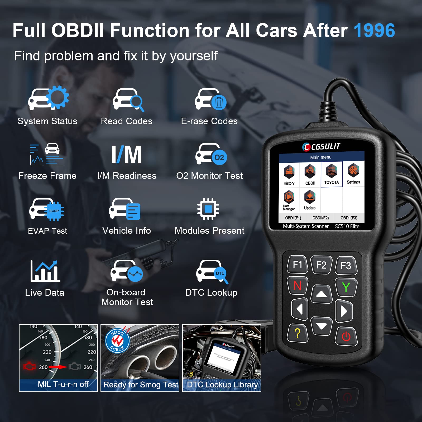Mua OBD2 Scanner, All System Diagnostic Scan Tool for Toyota Lexus ...