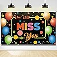 Amazon.com : We Will Miss You Backdrop Banner, Going Away Decorations, Photo Booth Props for ...