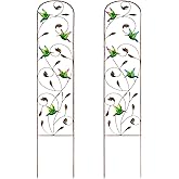 Amazon.com : Blulu 4 Pack Hummingbird Metal Garden Trellis for Climbing ...