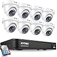 Amazon.com : ZOSI 5MP 3K Lite 8 Channel H.265+ Home Security Camera System with AI Human Vehicle ...