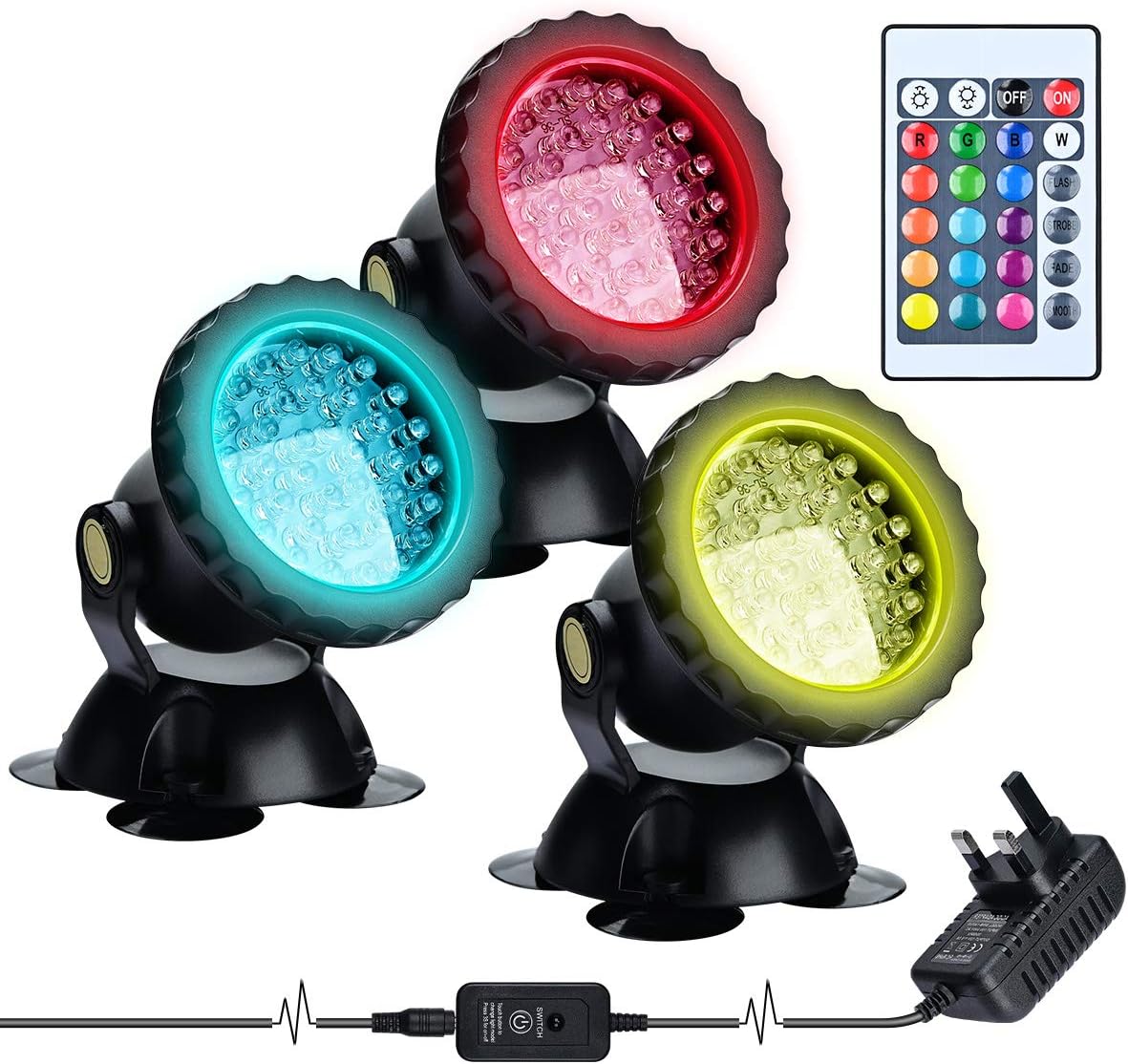 Lychee Waterproof Underwater Spot Lights,Remote Control Amphibious ...