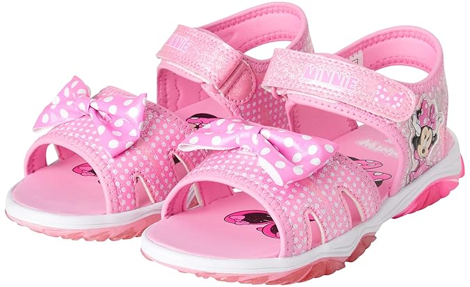 Buy Disney Girls' Sandals – Minnie Mouse Double Strap Open Toe Summer ...