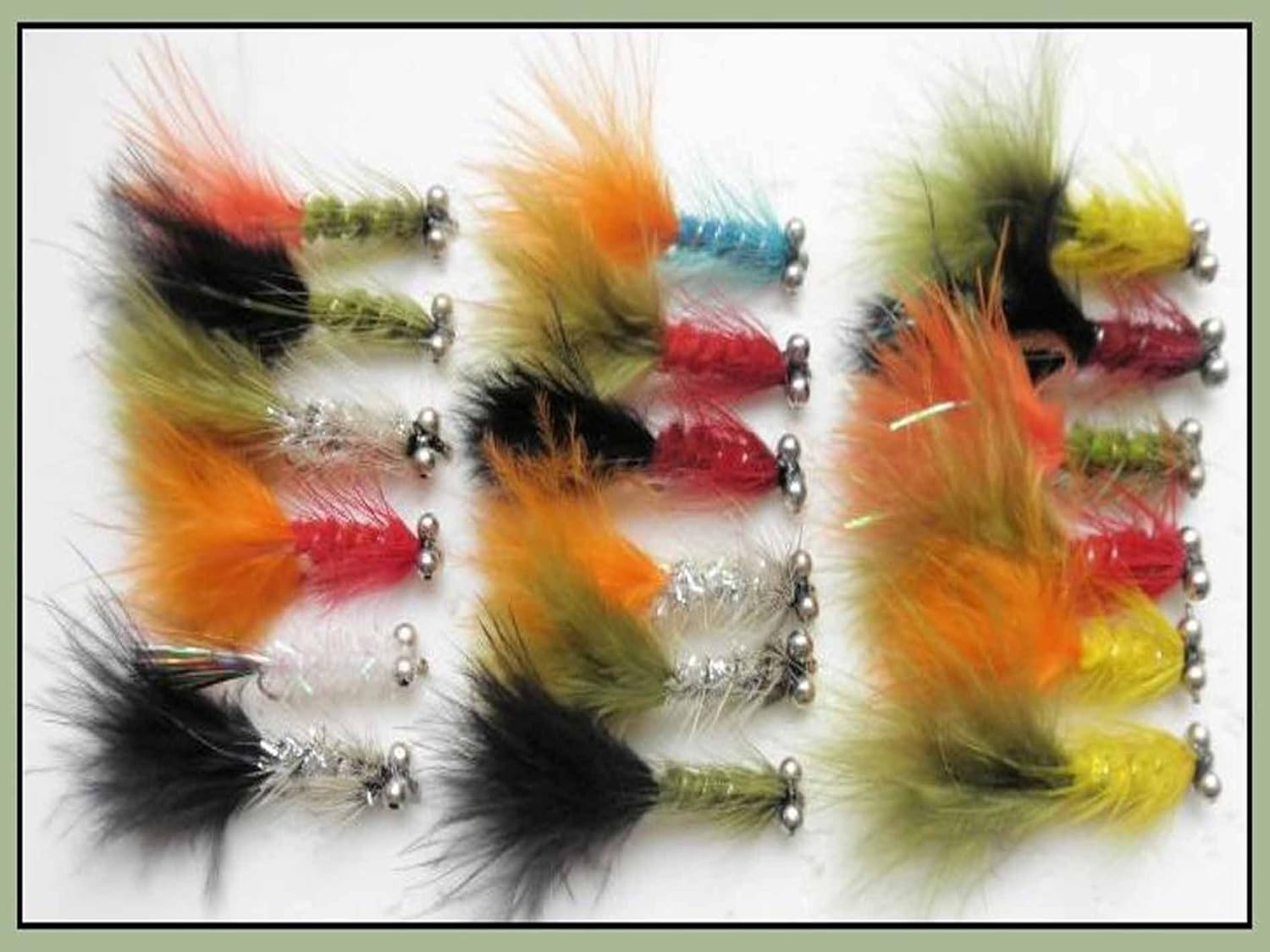 Humongous Trout Flies, 18 Pack, size 10 hook, Mixed Colours, For Fly ...