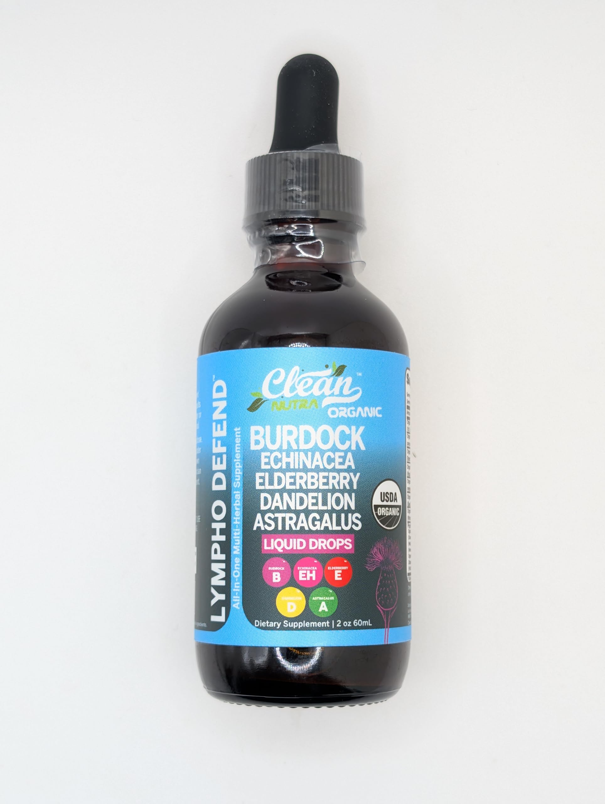 Organic Lymphatic Drainage Drops Supplement With Burdock Root Echinacea ...