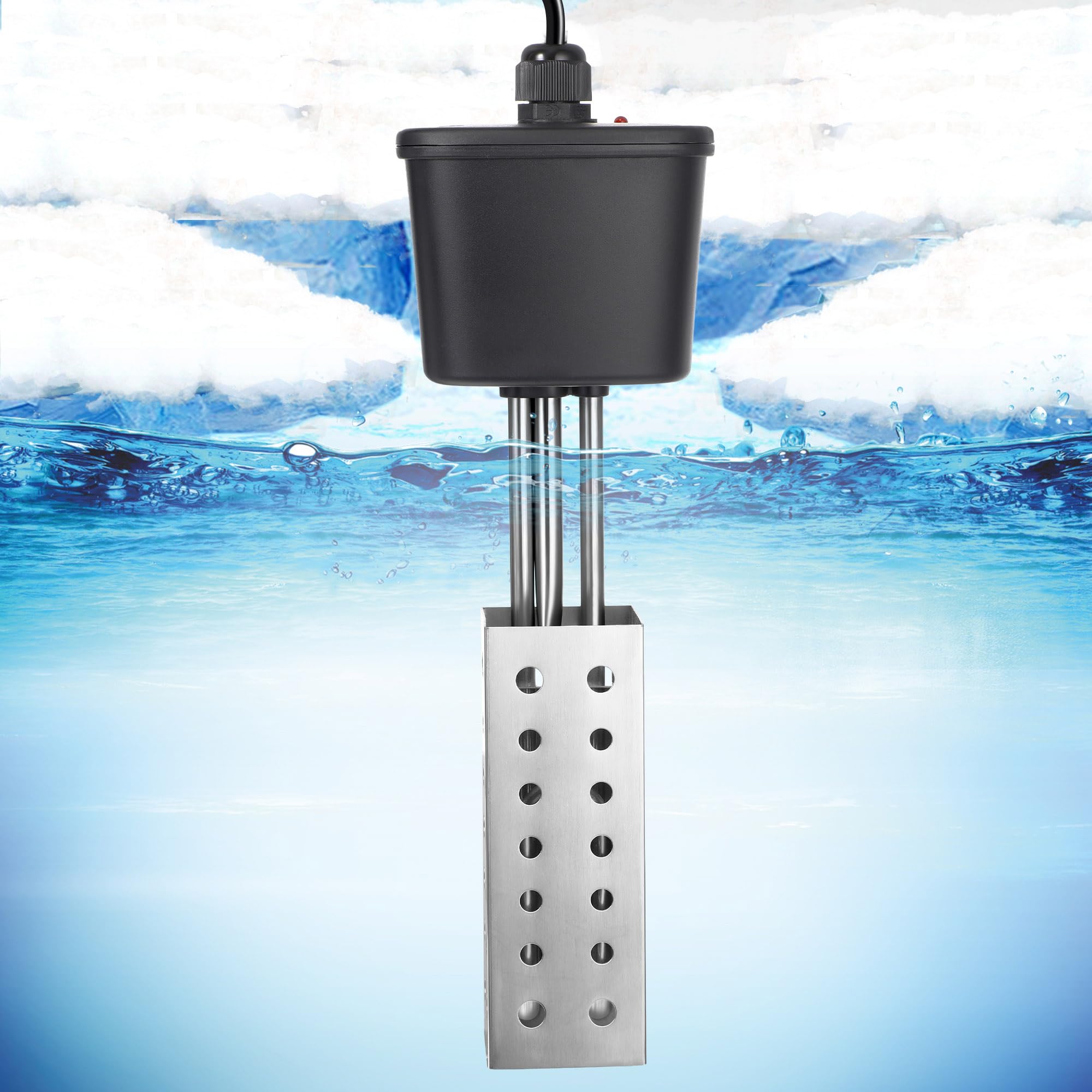 Saillong Pond Heater, Floating Pond Deicer Aquarium Heater for Small ...