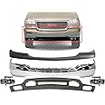 Amazon.com: AUTOS PARTS PLUS Front Front Bumper Chrome + Upper Cover ...