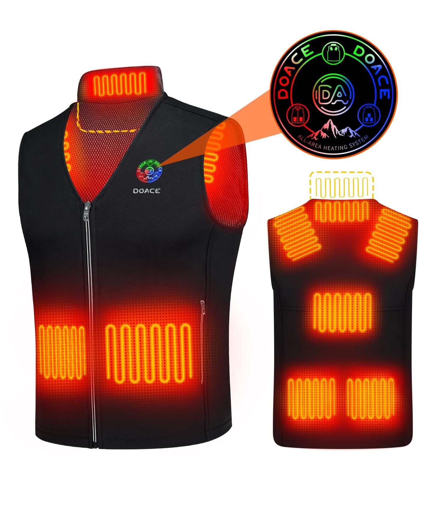 DOACE Heated Vest for Men & Women, Smart heated Jacket, Battery Not ...
