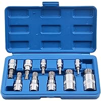 Amazon.com: 10pc XZN 12 Point MM Triple Square Spline Bit Socket Set : Tools & Home Improvement