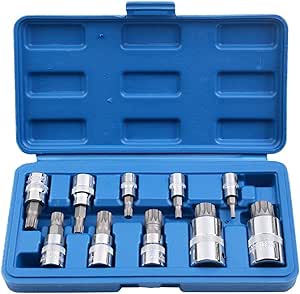 Amazon.com: 10pc XZN 12 Point MM Triple Square Spline Bit Socket Set : Tools & Home Improvement