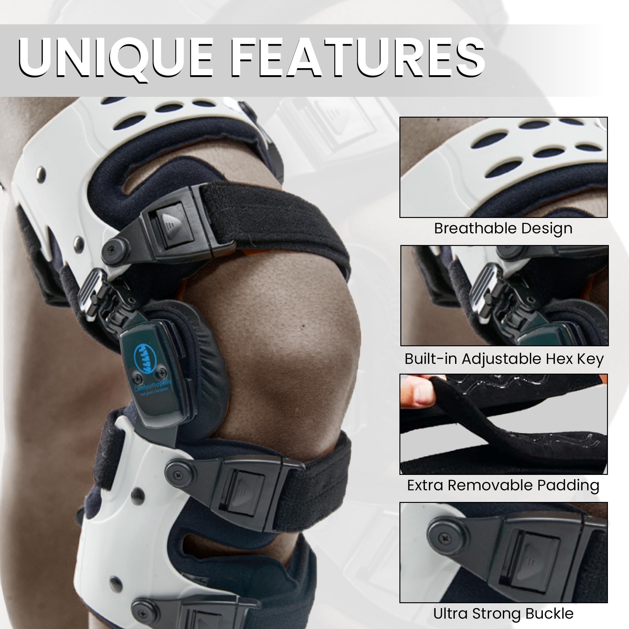 Mua Comfyorthopedic UPGRADED OA Medial Unloader Knee Brace for Men and ...