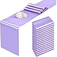 Amazon.com: 15 Pack Light Purple Satin Table Runners 12 x 108 Inch Long Table Runners for ...