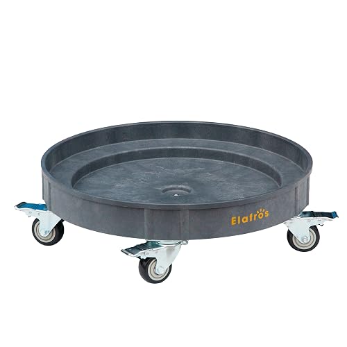ELAFROS 30 Gallon and 55 Gallon Heavy Duty Plastic Drum Dolly – Durable ...