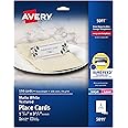 Avery Textured White Place Cards, 1-7/16 x 3-3/4 Inches, Pack of 150 ...