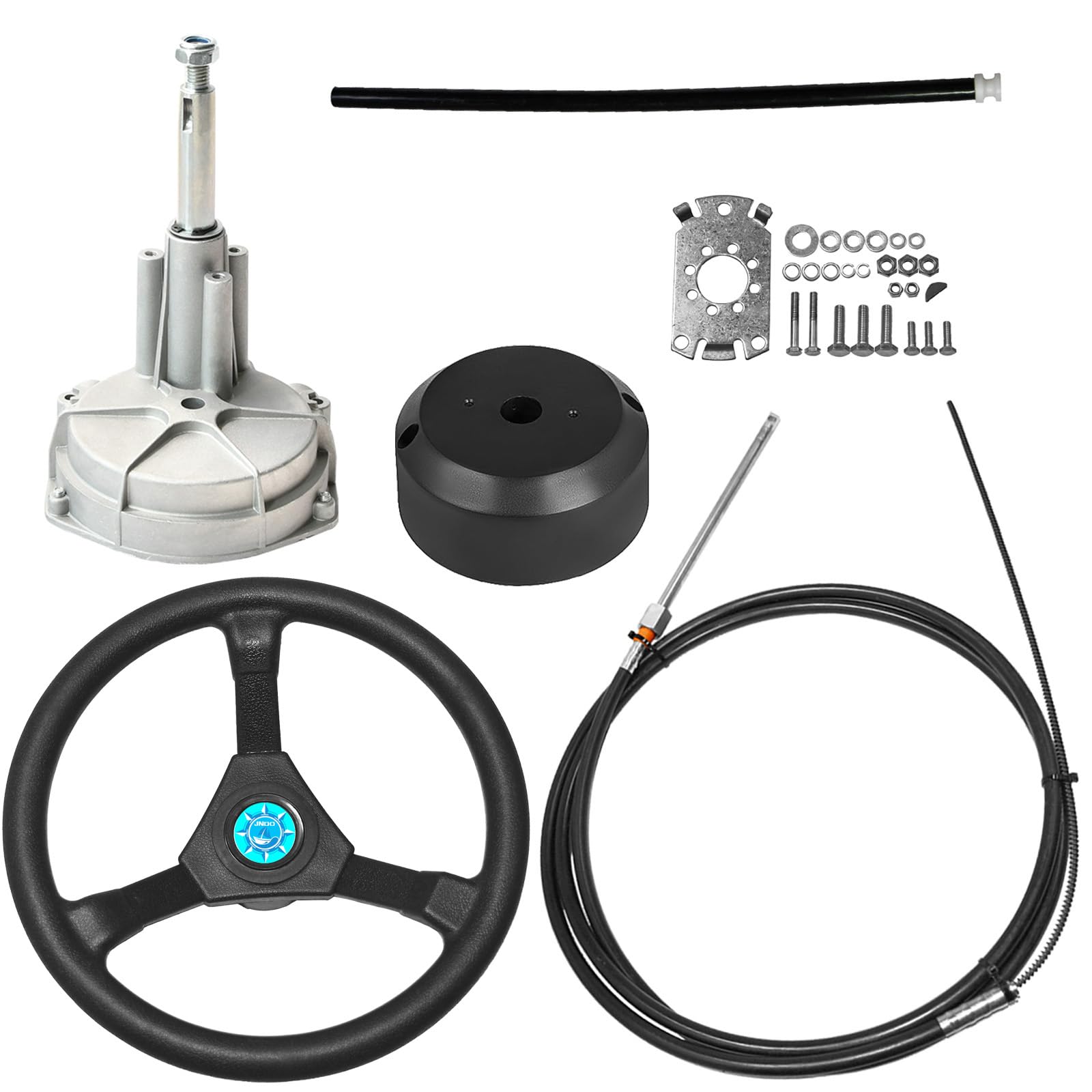 JNDO 12FT Boat Steering Cable Kit Outboard Steering Cable Boat Steering ...