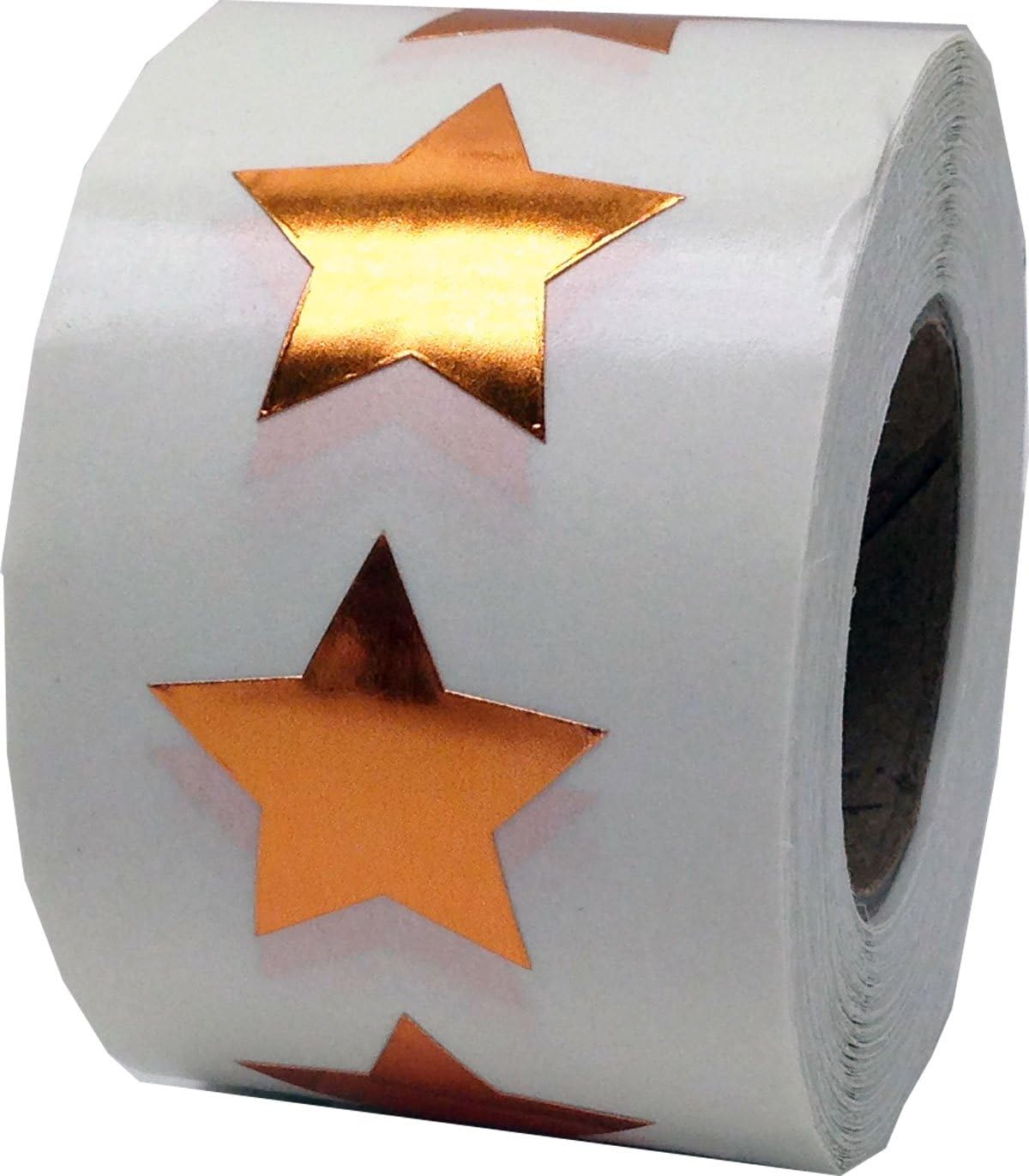Metallic Bronze Star Stickers, 19 mm 3/4 Inch Shiny Labels 500 Pack ...