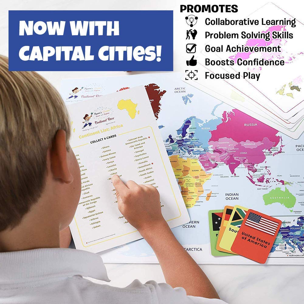 Mua Continent Race Geography Board Game for Kids, Tweens, Family ...