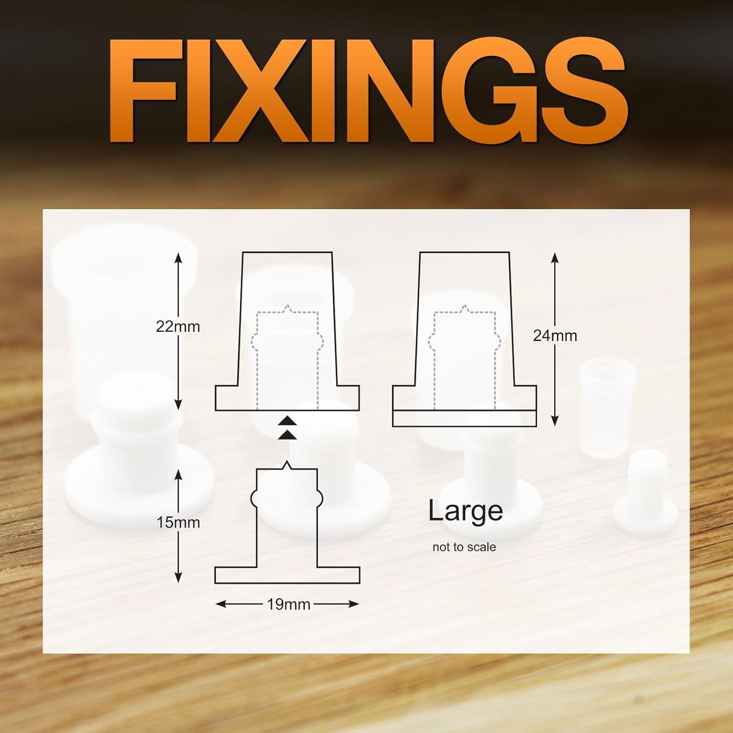 Large Nylon Plastic Sign locators – Stand-Off Fixings (Pack of 25 ...