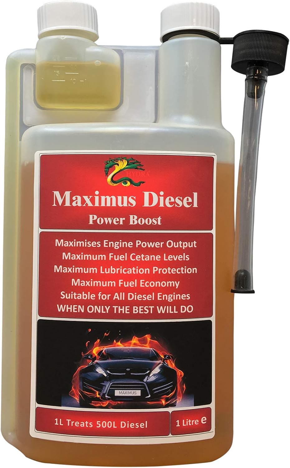 HYDRA Maximus Diesel Power Booster 1 Litre treats UpTo 500 litres for ...