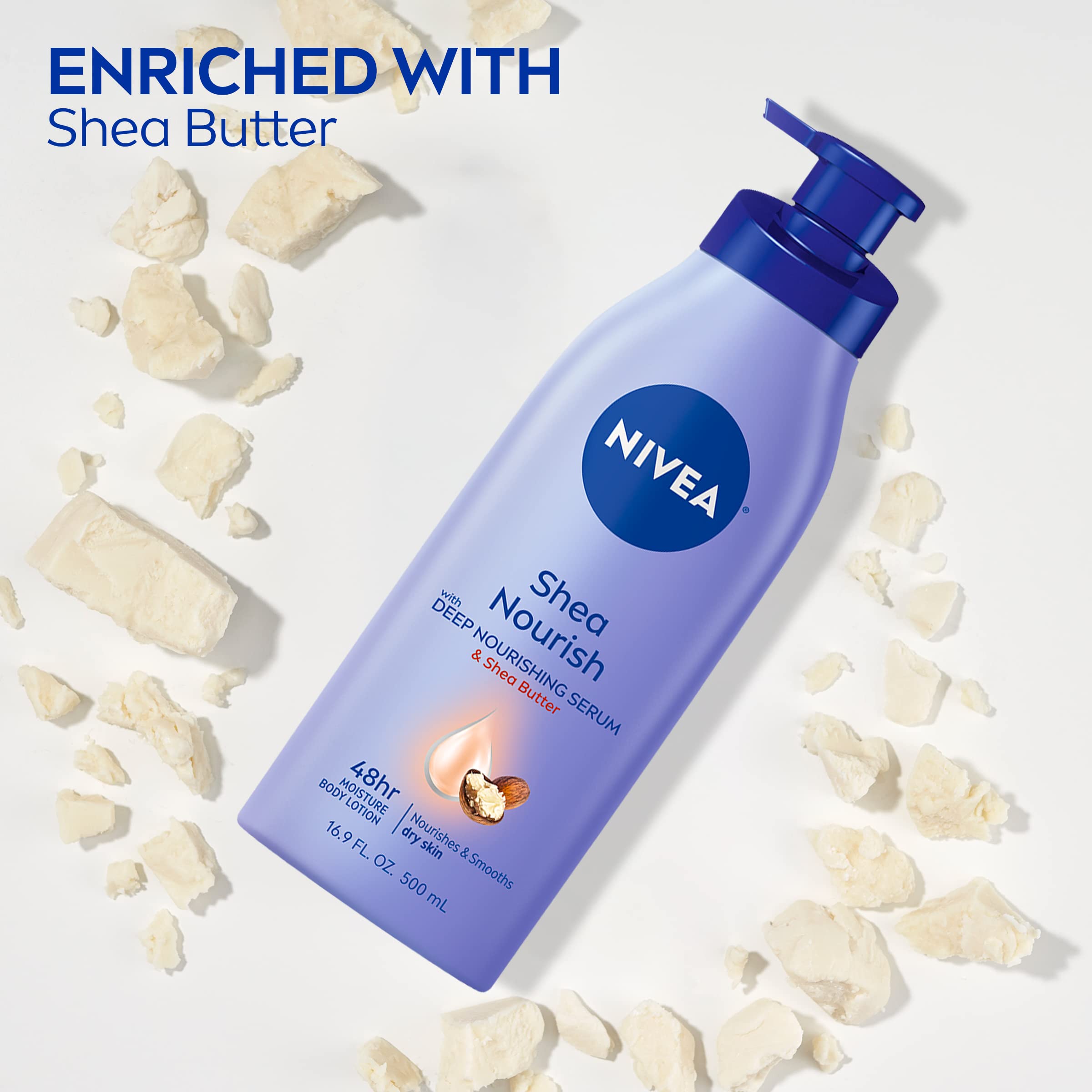 Mua NIVEA Shea Nourish Body Lotion, 48-Hour Moisturizing Shea Butter Lotion for Dry Skin with ...