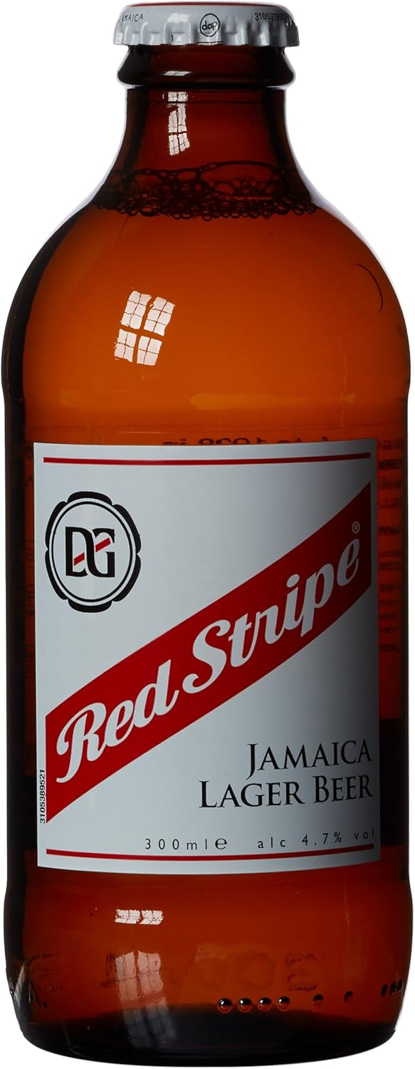 Red Stripe Premium Lager Stubby Bottles 30 cl (Case of 6): Amazon.co.uk ...