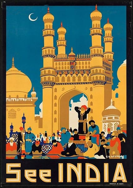 Poster affiche INDE INDIA Vintage travel Rétro Print: Amazon.co.uk ...