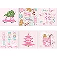 Amazon.com : Honeyplum Pink Christmas Cards - Fun, Stylish, and Cute Merry Christmas Boxed ...