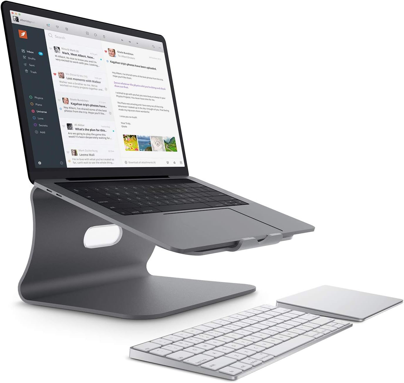 Bestand Aluminum Laptop Stand Desktop Macbook Stand for Apple Macbook ...