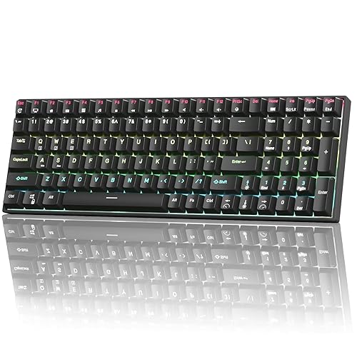 RK ROYAL KLUDGE RK100 Wireless Mechanical Keyboard 2.4Ghz/Bluetooth ...