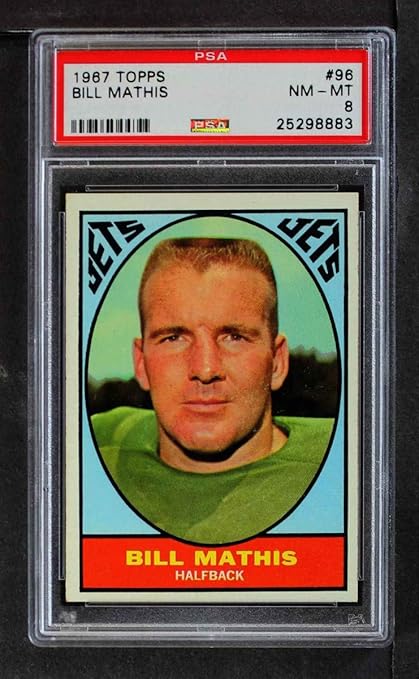 Amazon.com: 1967 Topps # 96 Bill Mathis New York Jets (Football Card ...
