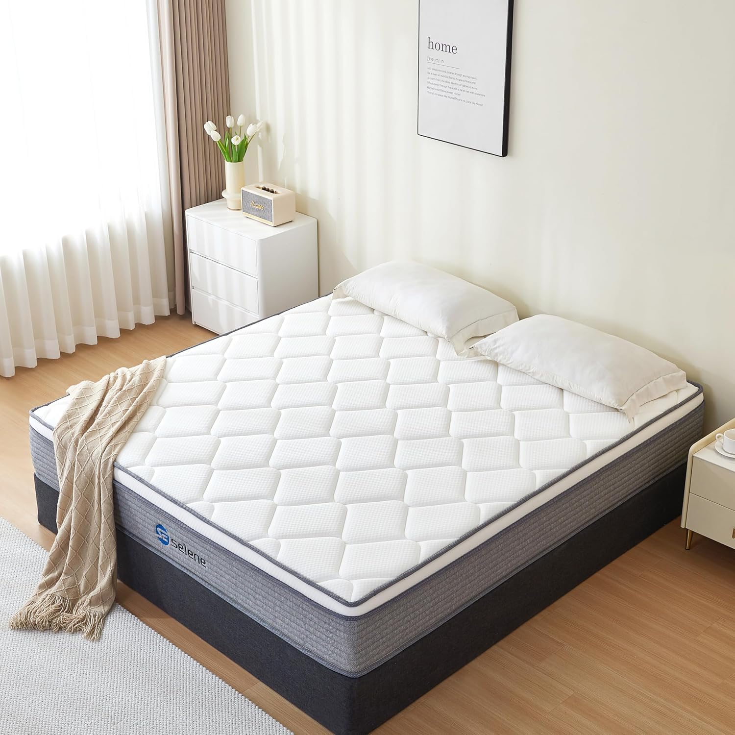 Selene Bedding Full Size Mattresses, 10 Inch Mattress Full with Pocket ...