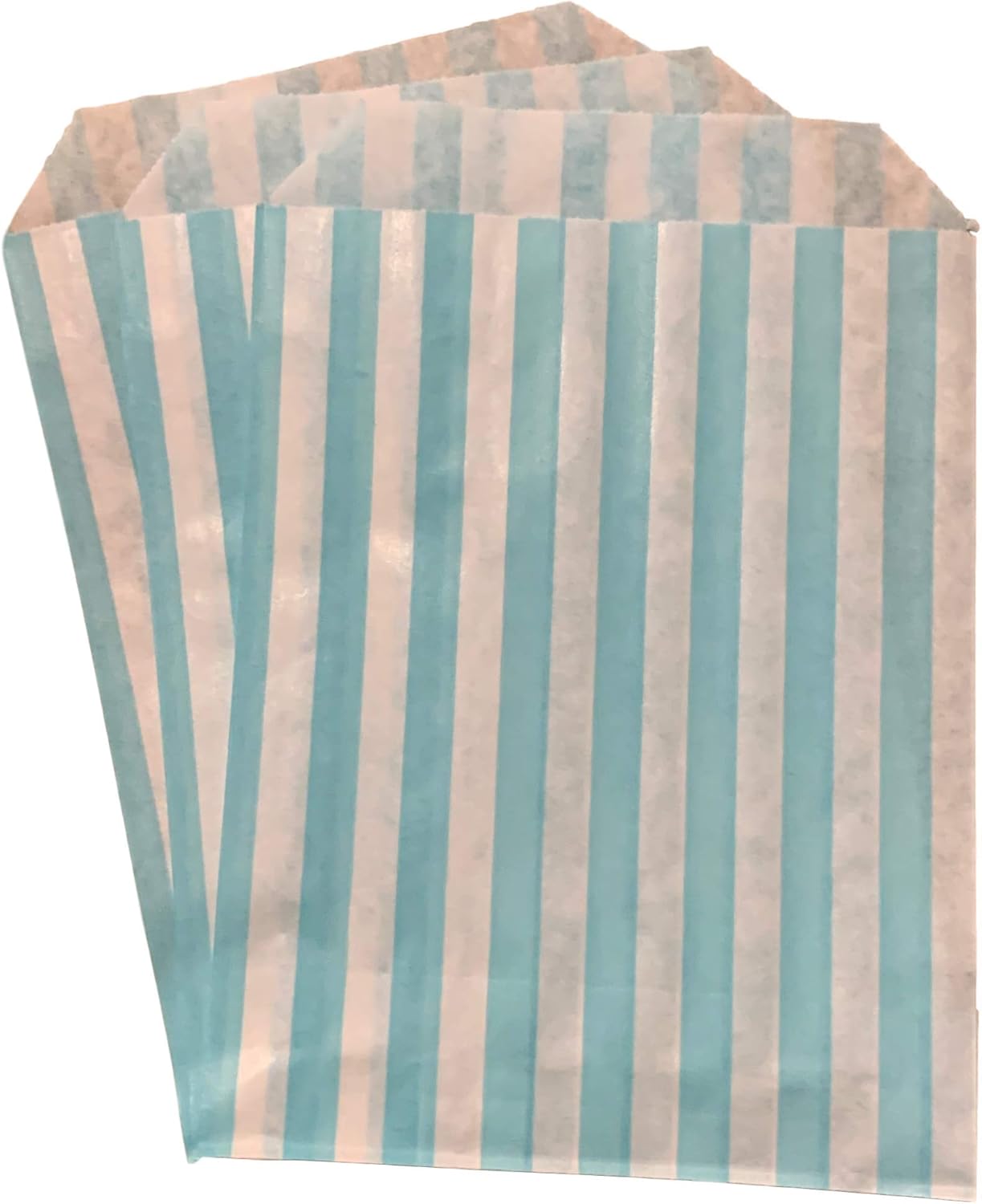 Packitsafe 100 x Aqua Blue Candy Bags 7×9 Inch, Paper Stripped Stripe ...