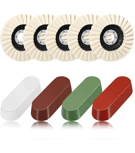 Polishing Compounds Multi Surface Heigble 8-Piece Wool Polishing Wheel ...
